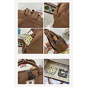 JHTPSLR Preppy Backpack Cute Vintage Backpack Solid Aesthetic Backpack Book Bags Large Waterproof Laptop Backpack Supplies (Sage Green)