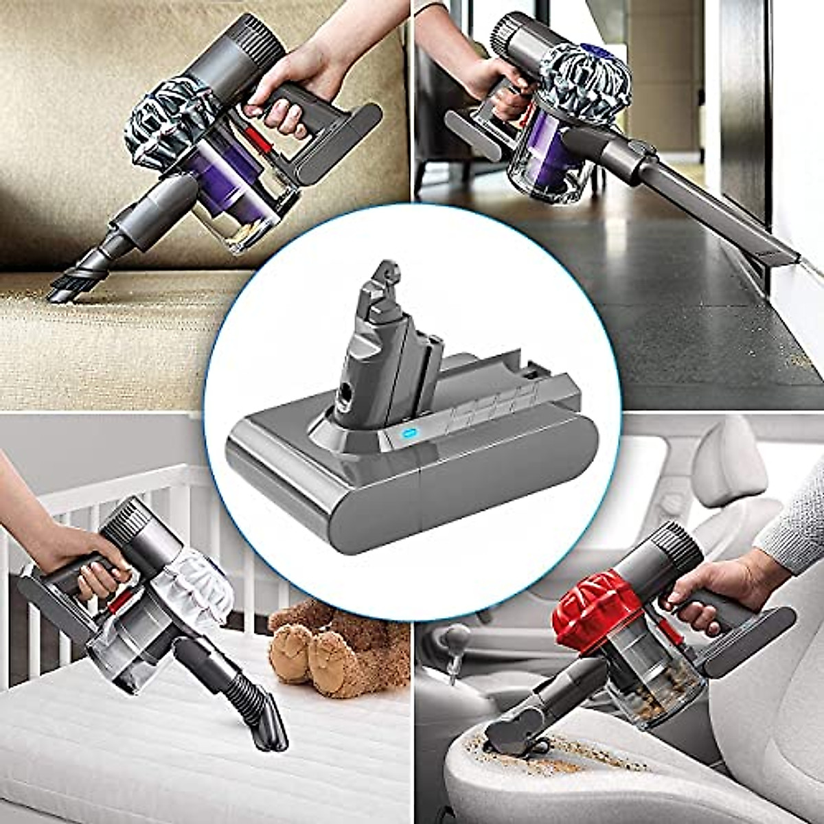 ANTRobut 21.6V 5000mAh for Dyson V6 Battery Replacement Dyson Battery SV04 SV09 DC59 DC62 DC61 DC58 for Dyson Vacuum Tools