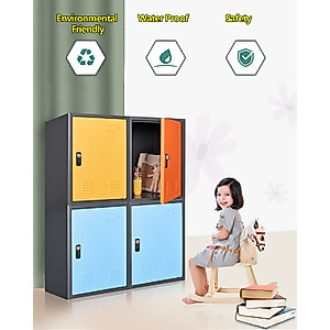 KAER Locker Storage Cabinet,Lockable Storage Cabinet,Metal Locker Storage Cabinet With1 Doors, 19.6" H Cabinet Organizer, for School, Office, Home,Preschool,Garage,Storage Room- Assembly Required