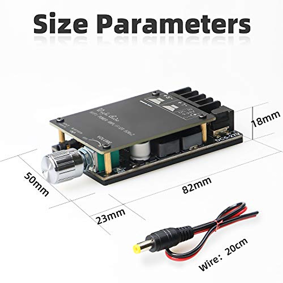 DAMGOO 50W+50W Bluetooth 5.0 Amplifier Board,100w Audio Amp Board Dual Channel DC8-24V,Easy Installation and Password Free Connect to Phone Quietly