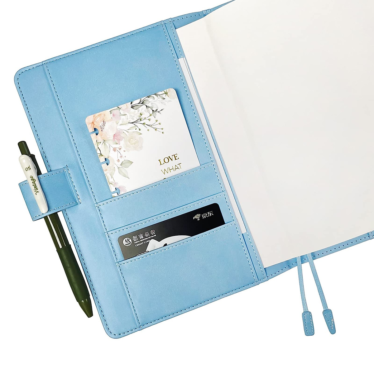 Fromthenon A5 Premium Fabric Cover for Refillable Notebook Planner [A5 Cover Only] (Light Pink)