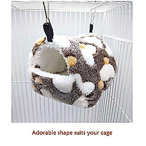Oncpcare Winter Warm Hamster Bed Playing Soft Hamster Hammock Sleeping Cute Small Animals Nest Hanging Home Resting for Young Guinea Pig Degu Drawl Hedgehog