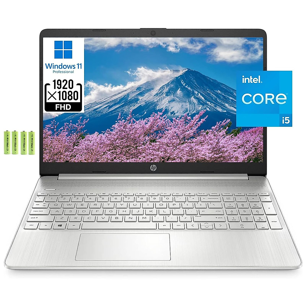 HP Windows 11 Pro 15 15.6" FHD Business Laptop Computer,11th Gen Intel Core i5-1135G7, 16GB RAM 256GB SSD, Intel Iris Xe Graphic, Numeric Pad, Long Battery Life, Wi-Fi 5, Bluetooth 4.2, USB, w/Battery
