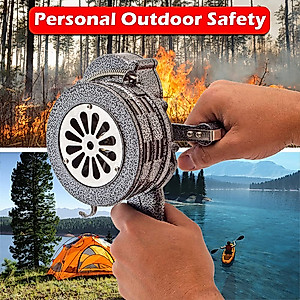 Vixen Horns Metal Hand Crank Siren, Loud Portable Air-raid Hand Held Siren, Manual Operated Siren Horn, Handheld Fire Alarm Tornado Air Raid Siren, VXS-1000M