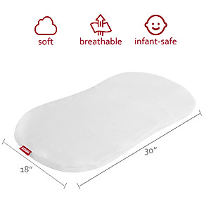 Flannel Bassinet Fitted Sheets, 100% Cotton Flannel, Compatible with Halo Bassinest Swivel Sleeper, Fitted Hourglass Bassinet Mattress Sheet, Soft Breathable Baby Cradle Sheet Warm, White