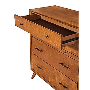 Alpine Furniture Flynn Chest, 38" W x 18" D x 43" H, Acorn