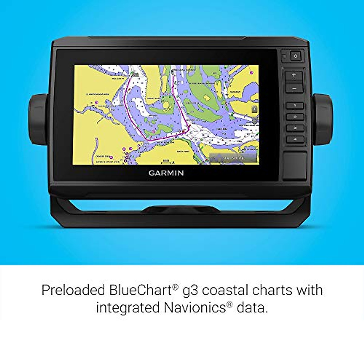 Garmin ECHOMAP UHD 74Cv, 7" Keyed-Assist Touchscreen Chartplotter with U.S. BlueChart G3 and GT24UHD-TM Transducer
