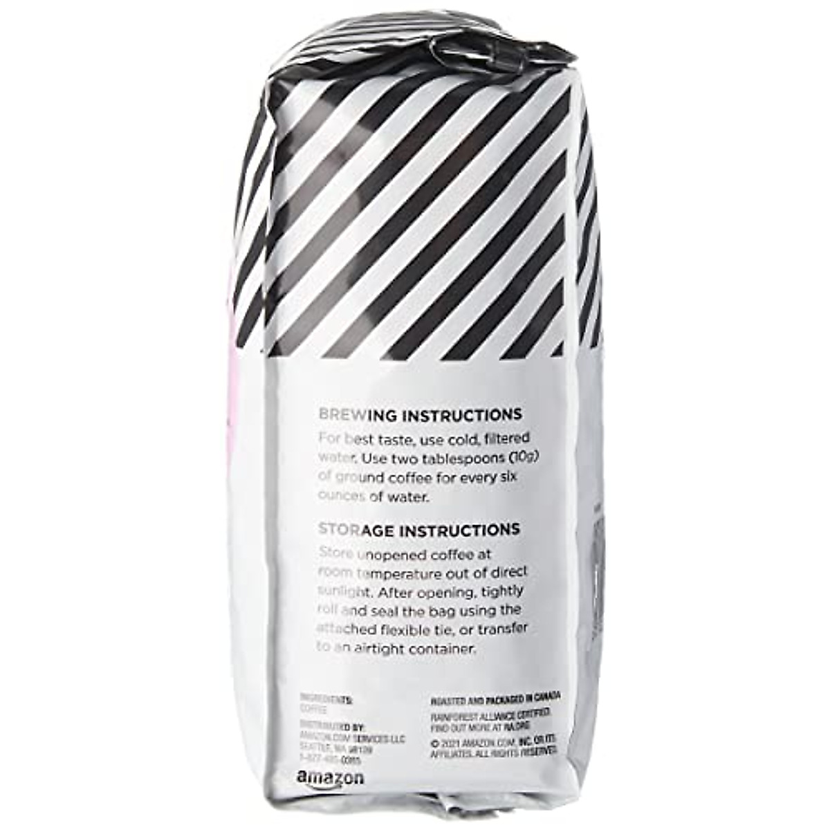 AmazonFresh Donut Cafe Whole Bean Coffee, Medium Roast, 12 Ounce