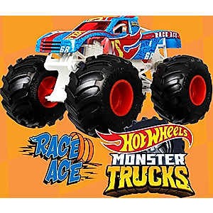 Hot Wheels Monster Trucks Oversized Race Ace 1:24 Scale Die-Cast Toy Truck