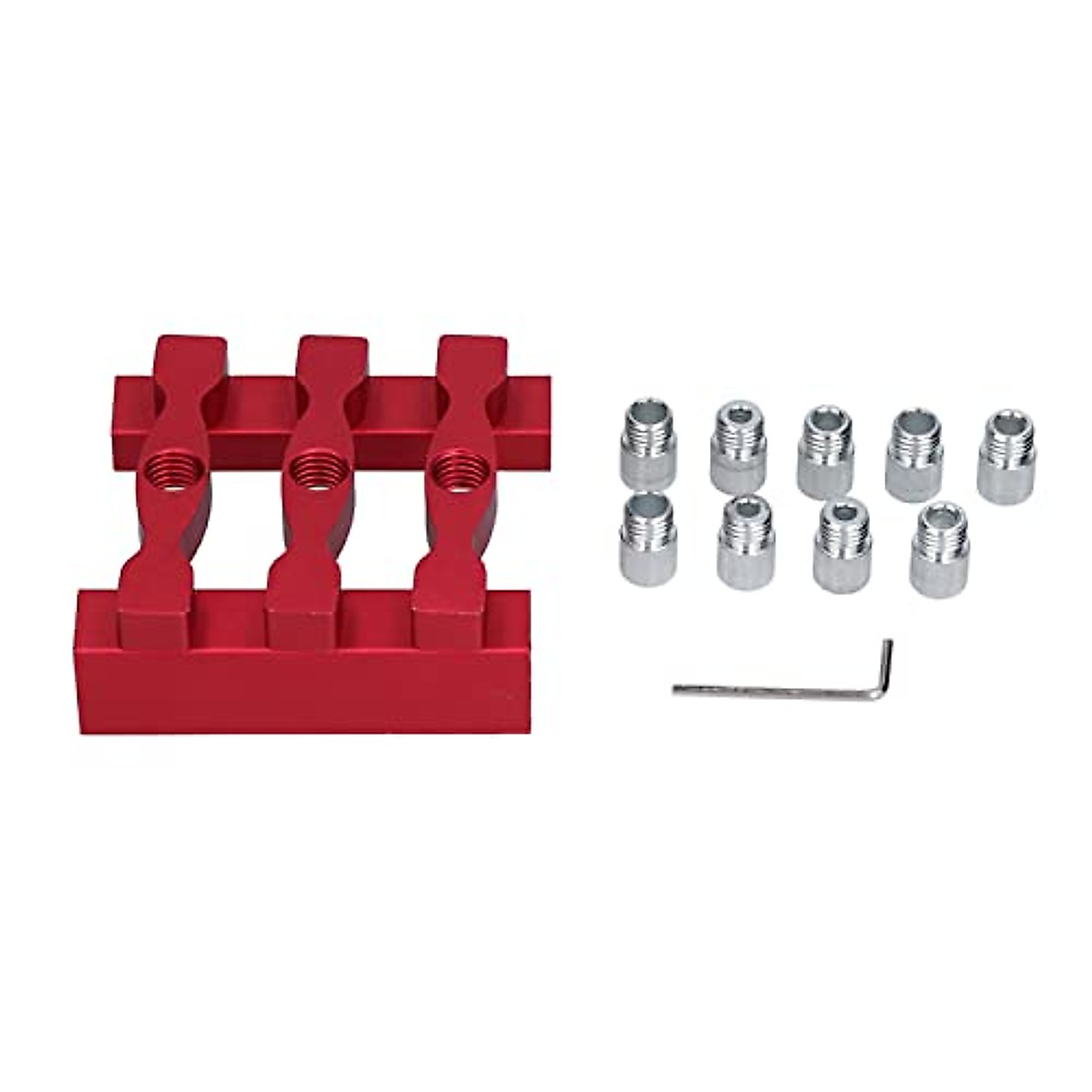 Orenic 11Pcs/Set Self Centering Doweling Jig, Woodworking Dowel Hole Drill Guide, Puncher Locator Tools Kit, Self Centering Dowel Jig Kit for Precise and Straight Holes, Woodworking Joinery Tool