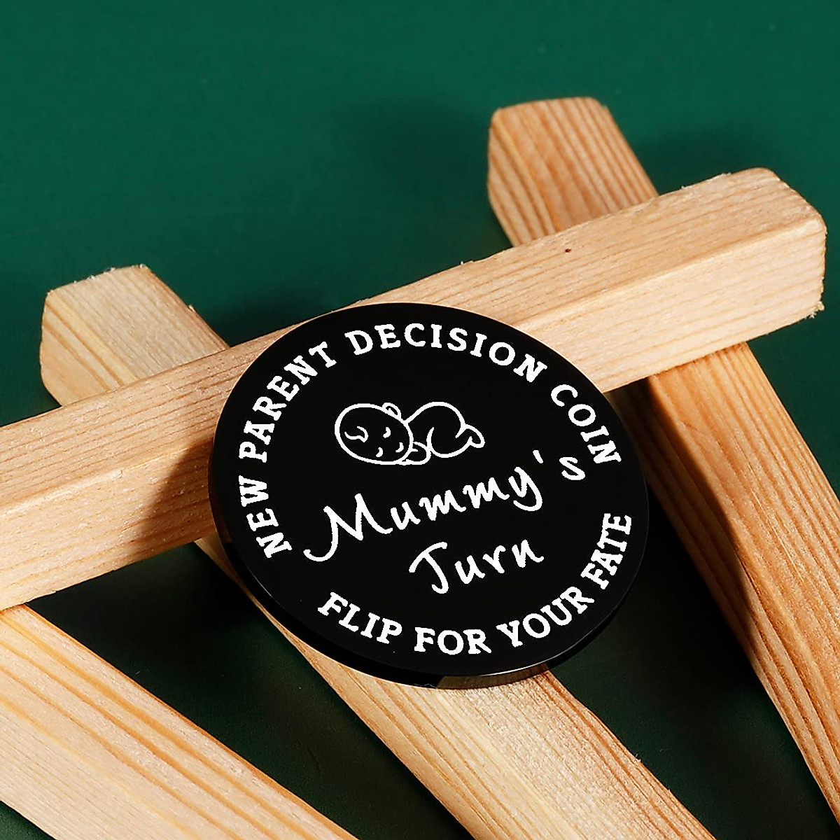 Fun New Parents Decision Coin, New Mom Gifts for Women New Dad Gift for Mother to Be New Baby Baby Shower Pregnancy Gift First Time Birthday Mothers Fathers Day Christmas Thanksgiving, Double Sided