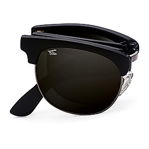 Foldies Browline Folding Sunglasses Polarized, UV400, UVA, UVB Protection for Men Women, Folding Sunglasses Leather Case