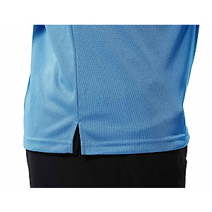 Rdruko Men's Activewear Polo Shirts Short Sleeve Quick Dry Outdoor Golf Sports Shirts with Pocket(Blue, US XL)