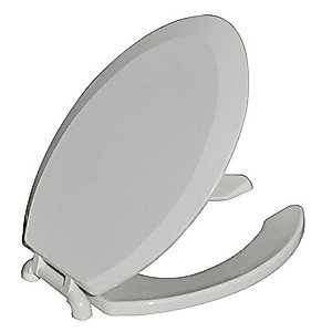 Plumbing Technologies, LLC 3F1E3SSC-00 Toilet Seat, Elongated, White