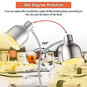 YMJOINMX Food Heat Lamp Commercial Food Warmer Lamp Food Service Restaurant Retractable Heat Lamp Heating Lamp for Food Warming Restaurant Buffet Home Use Warmer