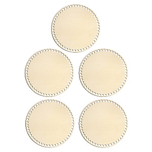 Premium Baltic birch plywood 8" Round x 5 pcs Wooden Basket Bottoms set, solid wooden base for DIY