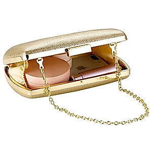 BENCOMOM Women's Gold Clutch,Gold Evening Clutch Purses For Women Evening Gold Clutch Bags Shoulder Crossbody Handbags Bridal Prom Wedding Party gold Purse With Detachable Chain
