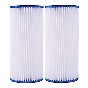 Compatible for HDX4PF4 Pleated High Flow Whole House Water Filter: Reduces Sediment - 30 Micron Water Filters 2 Pack