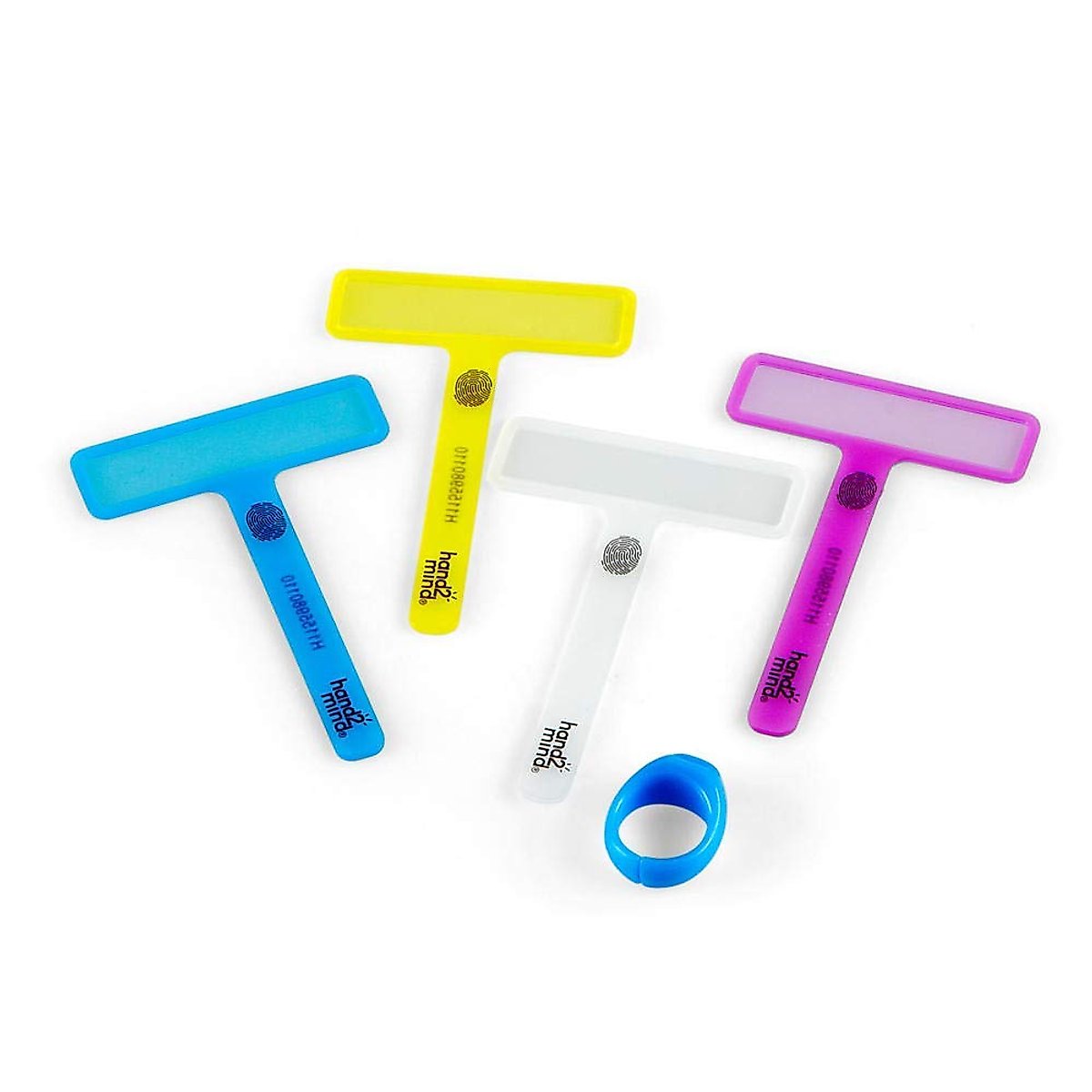 hand2mind FingerFocus Highlighter, Guided Reading Strips, Reading Tracker, Color Overlays for Dyslexia, ADHD Tools for Kids, Reading Classroom Supplies, Finger Pointer, Reading Accessories (6 Pack)