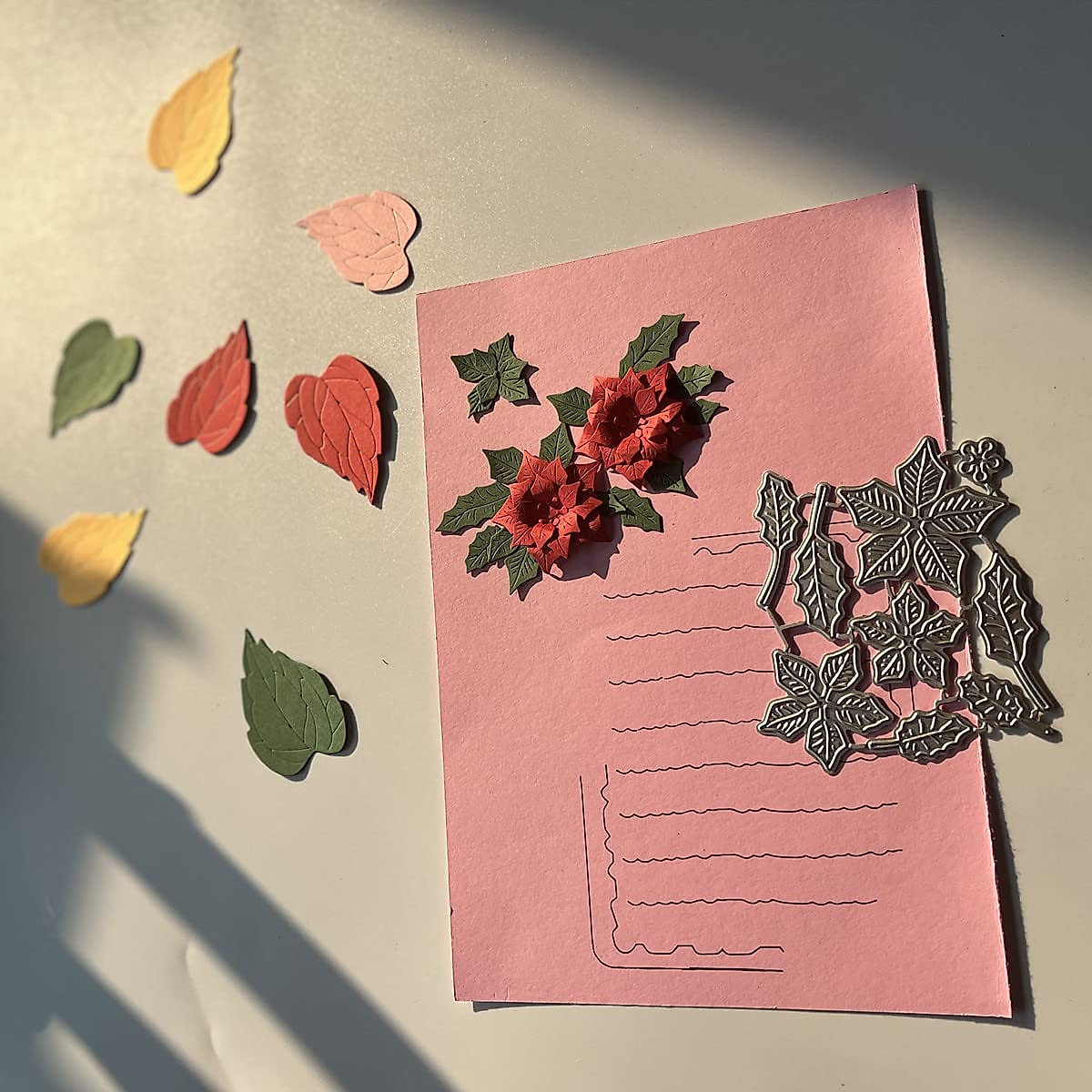 Spring Summer Flower Metal Cutting Die Cuts, Embossing Stencil for DIY Scrapbooks Photo Albums Paper Crafts Decorative (1)