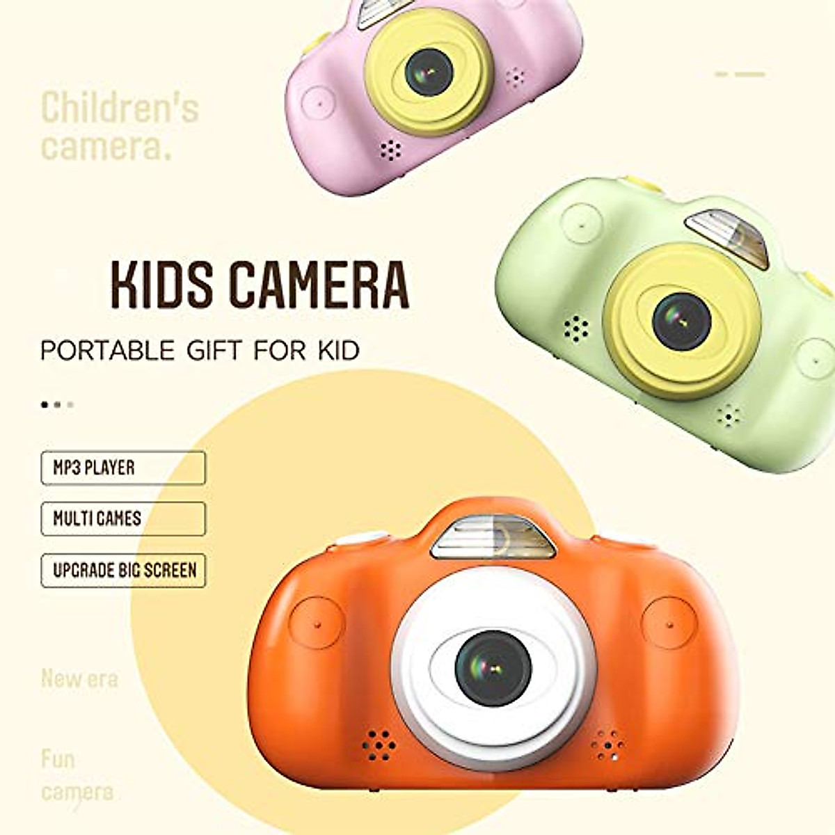Cartoon Child Camera Child HD Digital Camera Portable Education Camera Child Full Color Camera 8.0MP (Excluding Memory Card),Pink
