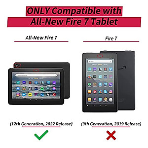 BFSEROBJ Case for All-New Fire 7 Tablet Case 7" 12th Generation 2022 Release Lightweight Smart Case PU Leather Adjustable Stand Protective Cover with Auto Wake/Sleep - Basketball in Galaxy