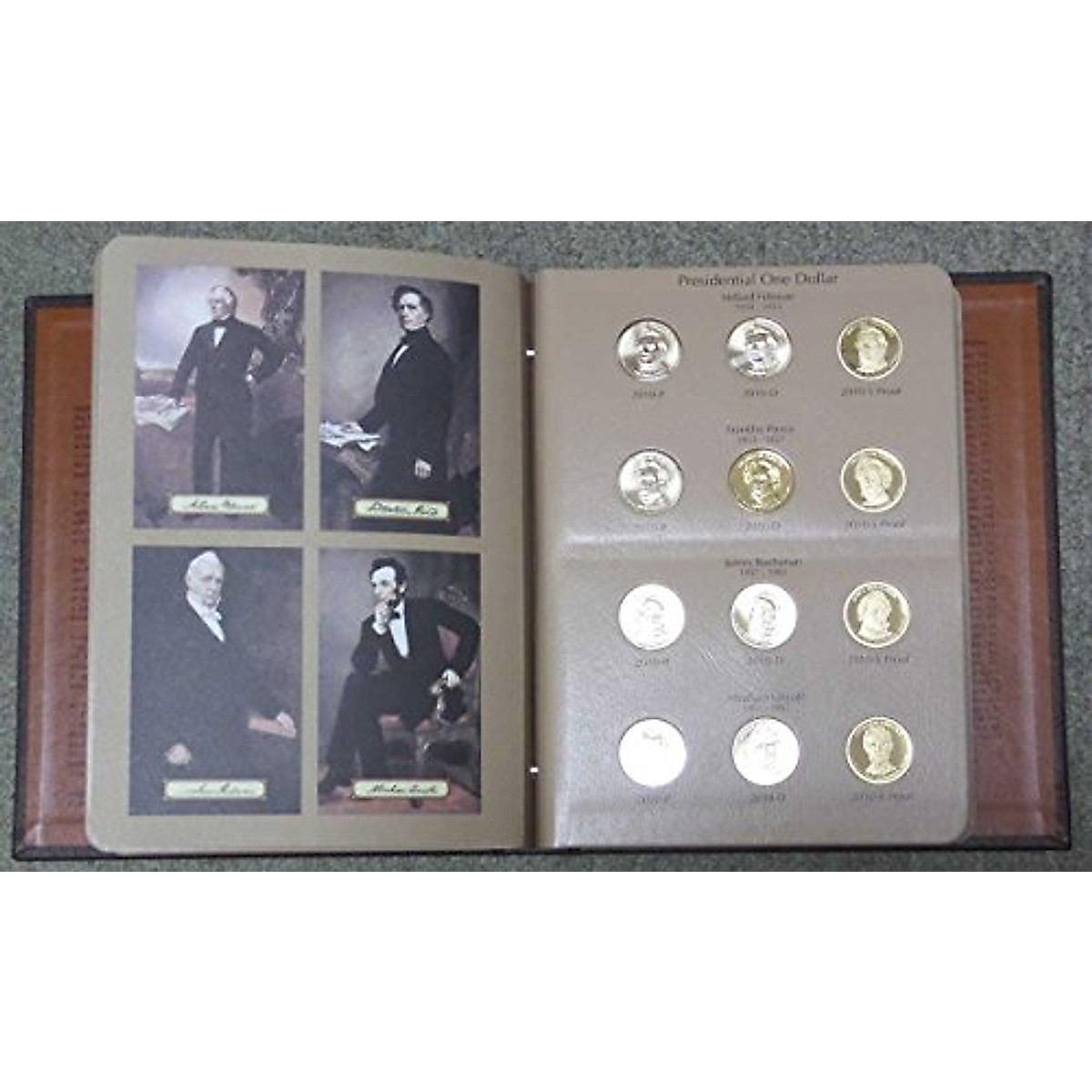 2007 P, D, S Set 2007-2011 P,D,S 60 Coin Presidential Dollar Set in Bookshelf Dollar Album #8184 Proof