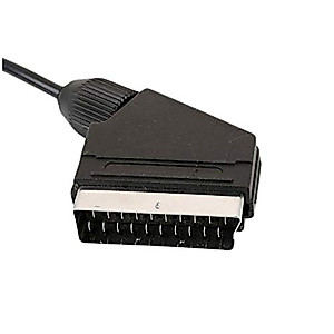 Calvas Black Broom Shaped Accessories Scart Cable AV Professional Lead Game Console Replacement Connection For Sega Mega Drive 1 - (Color: V Us)