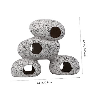 MARMERDO 1pc Simulated Clay Pot Fish Aquarium Decor Fish Shelter Fish Landscape Accessories Aquarium Stone Cave Fish Tank Habitat Resin Stone Aquarium Habitat Fish Tank Stone