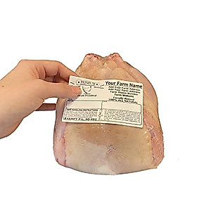 Custom Poultry Freezer Labels 4" x 2.5" with Safe Handling Instructions and Exemption – P.L. 90-492 (100)