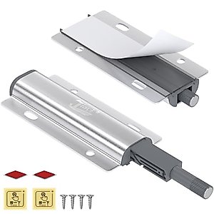 Magnetic Push Latches for Cabinet Door Jiayi 2 Pack Push to Open Door Latch Magnetic Touch Latches Kitchen Door Push Release Latch for Cabinet Door Closure Push Catch Press Out Cabinet Hardware