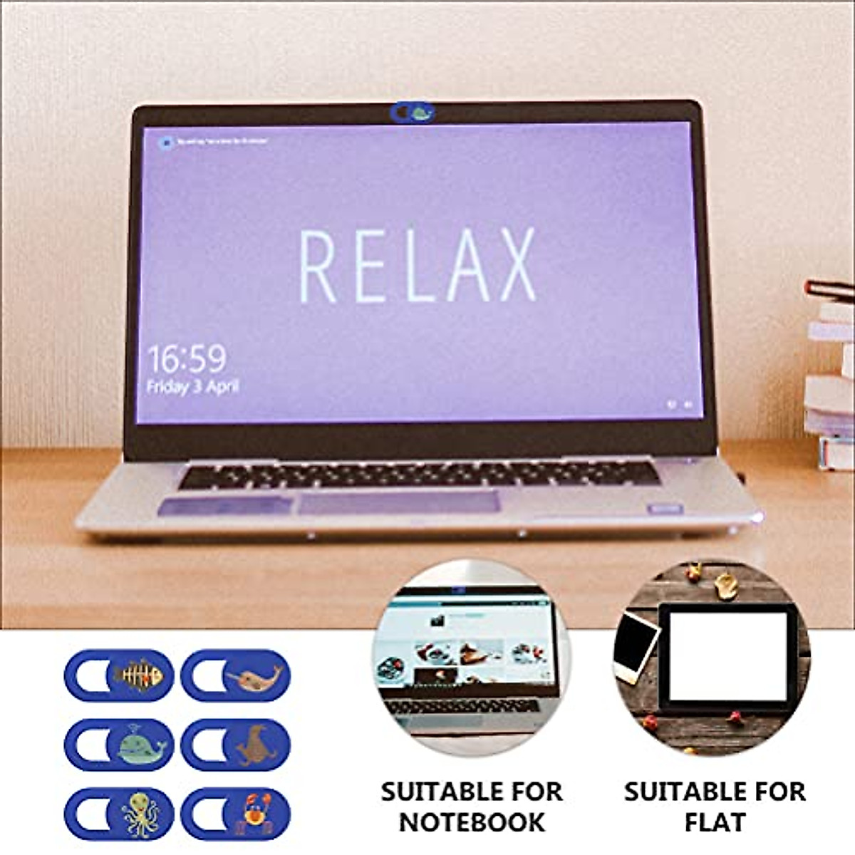 SOLUSTRE 6Pcs Lens Cover Eye Webcam Cover Slider Webcam Cover Blocker Camera Cover for Laptop Tablet Computer Camera Cover Webcam Privacy Lap Desk Webcam Slide Cover Cell abs