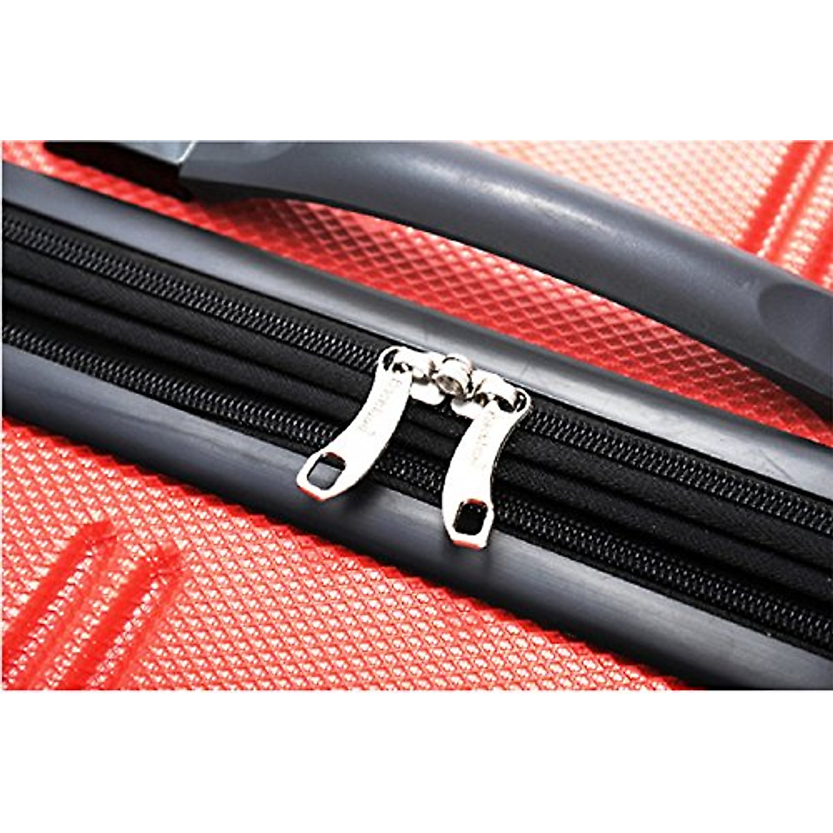 Rockland Melbourne Hardside Expandable Spinner Wheel Luggage, Red, 2-Piece Set (20/28)