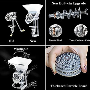 Animal Feed Food Pellet Machine, Manual Birds Fishing Bait Granulator Pelleter, with 1.5/2/2.3/2.5/3/3.5/4/5/6/7/8/9/10mm Molds, for Fish Parrot Chin Indigo Birds Larks Thrush