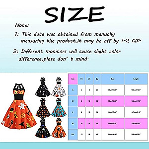 Women's Vintage Print Halter Halloween Sleeveless Evening Party Swing Cocktail Dress Yellow