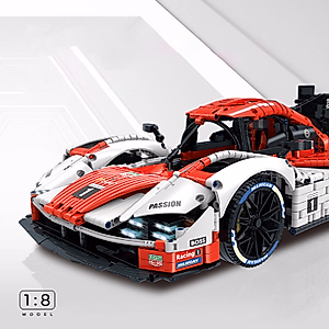 UNCLE BRICK Pro 963 technic Car Model Building Kit,1:8 Scale Model and Race Engineering Toy,Collectible Sports Car Construction Kit for Boys,Compatible with LEGO Technic Car Sets for Adults(3460pcs)