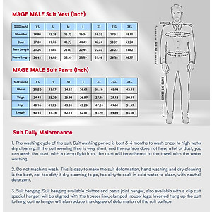 MAGE MALE Men's Linen 2 Piece Suit Slim Fit Wedding Groomsmen Summer Vest Pants Set with Pocket Square