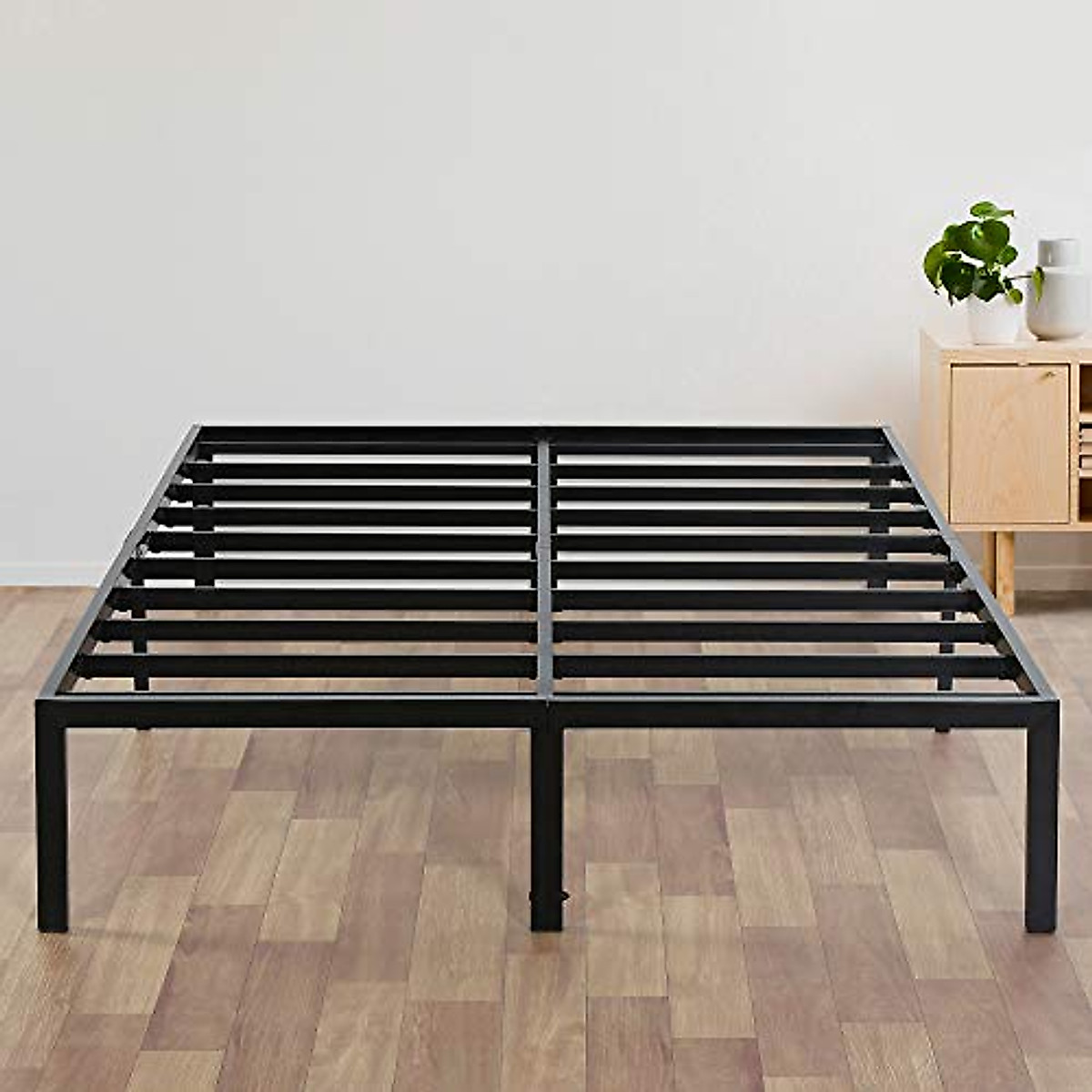 Olee Sleep 13 inch Galaxy Hybrid Gel Infused Memory Foam and Pocket Spring Mattress (King) & 14 Inch Heavy Duty Steel Slat/Anti-Slip Support/Easy Assembly/Mattress Foundation, Twin