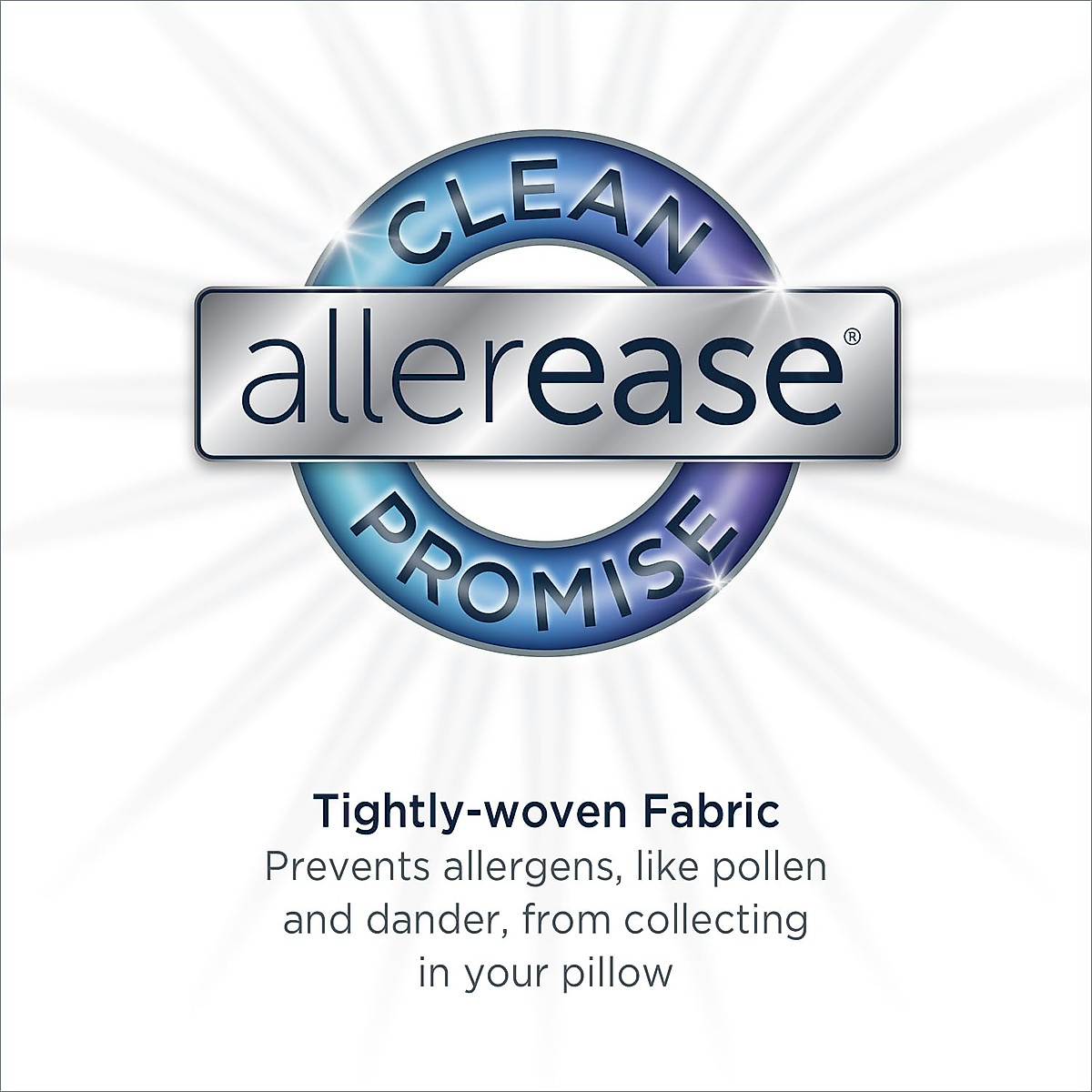 AllerEase Organically Grown Soft Cotton Odor Neutralizing Allergy Defense Bed Pillow- King - 2 Pack