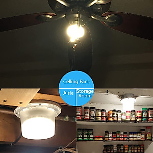DAILY HIOO GU24 LED Light Bulb, Ultra Mini Squat GU24 Puck Lights, 10W(75W Equivalent), Dimmable, 1100LM, 5000K, ETL Listed, Low Profile Mls13gus Replace. (1, 5000K)