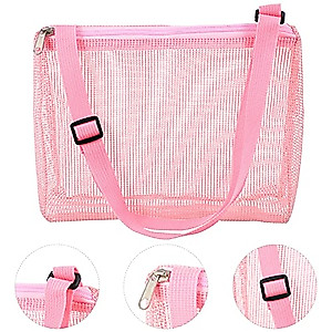 Kisangel Portable Mesh Bag Shower Caddy Practical Toiletry and Bath Organizer Tote