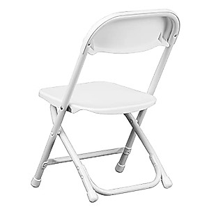 Flash Furniture Kids White Plastic Folding Chair