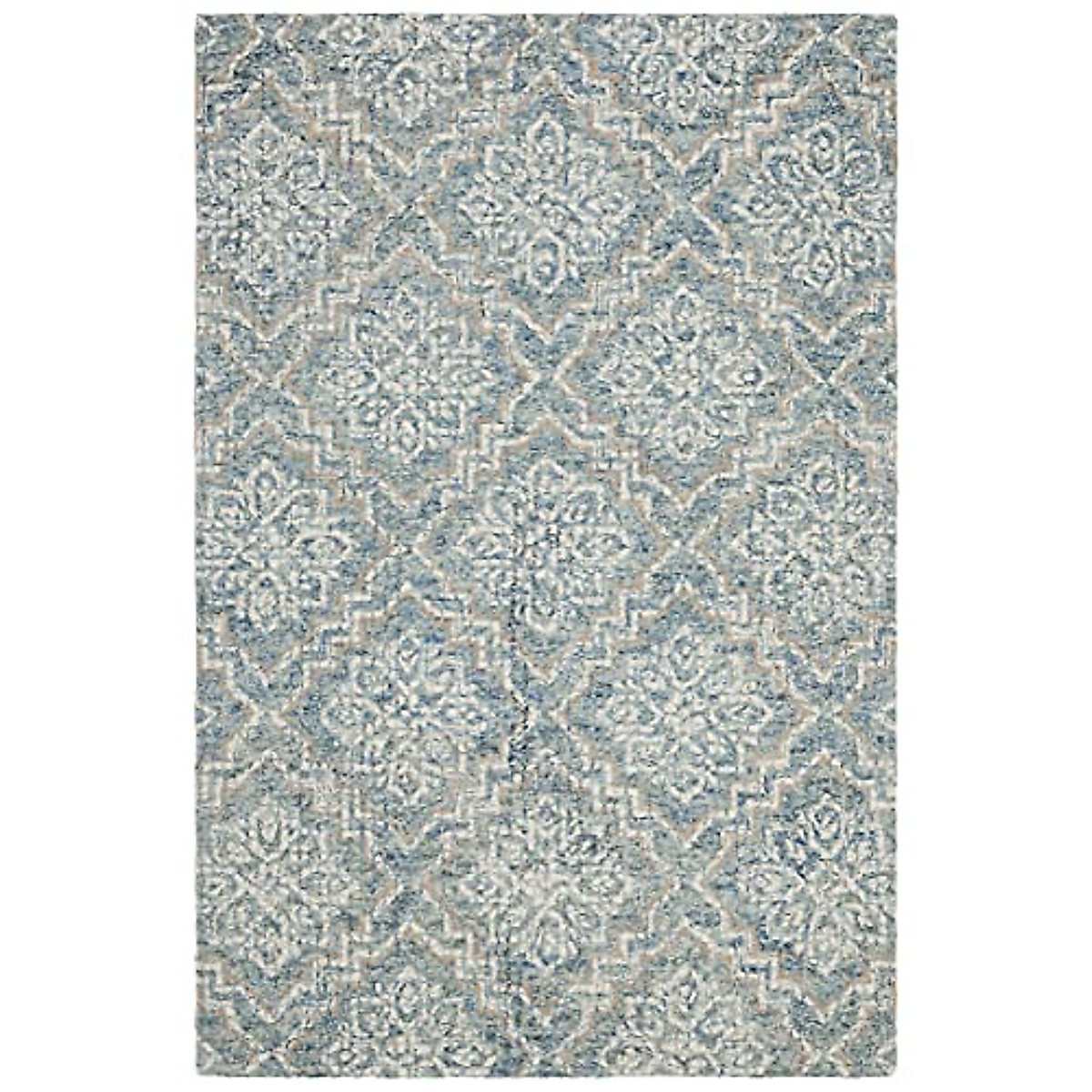 SAFAVIEH Abstract Collection 3' x 5' Blue/Grey ABT201A Handmade Premium Wool Area Rug