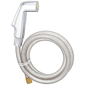 EZ-FLO Kitchen Faucet, Two-Handle Non-Metallic, Washerless Deck Mount with Side Spray, Polished Chrome Finish, EZ-10125