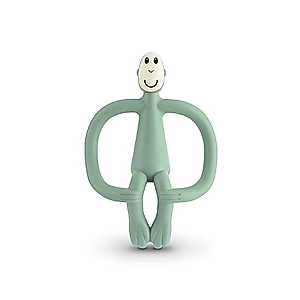 Matchstick Monkey Original Teething Toy for Baby 3 Months+, BPA-Free Food Grade Silicone, Easy to Hold & Naturally Fits in Mouth, Stimulates and Massages Sore Gums, Mint Green