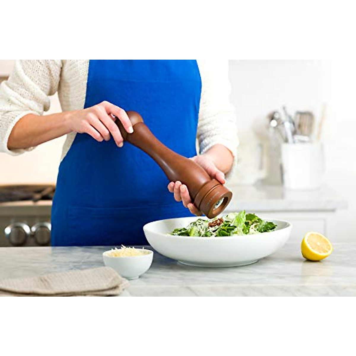 Cole & Mason Precision Grind Forest Capstan Pepper Mill, Stained Beech Wood/Walnut, 31.5 cm