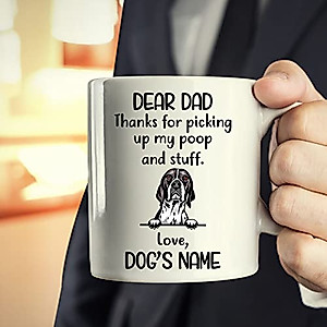 Personalized English Pointer Coffee Mug, Custom Dog Name, Customized Gifts For Dog Dad, Father's Day, Birthday Halloween Xmas Thanksgiving Gift For Dog Lovers Mugs