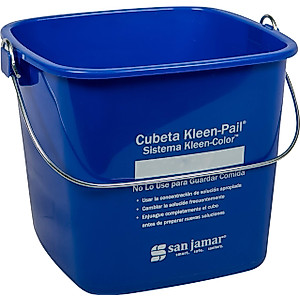 San Jamar Kleen-Pail® Plastic Cleaning Bucket 6 Quarts Blue