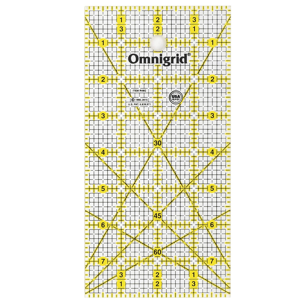 Omnigrid 4" x 8" Grid Quilting Rulers, Clear