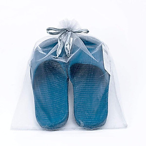 ANSLEY SHOP 50PCS 12x16 Inches Organza Gift Bags with Drawstring Gift Packaging Big Bags (White)